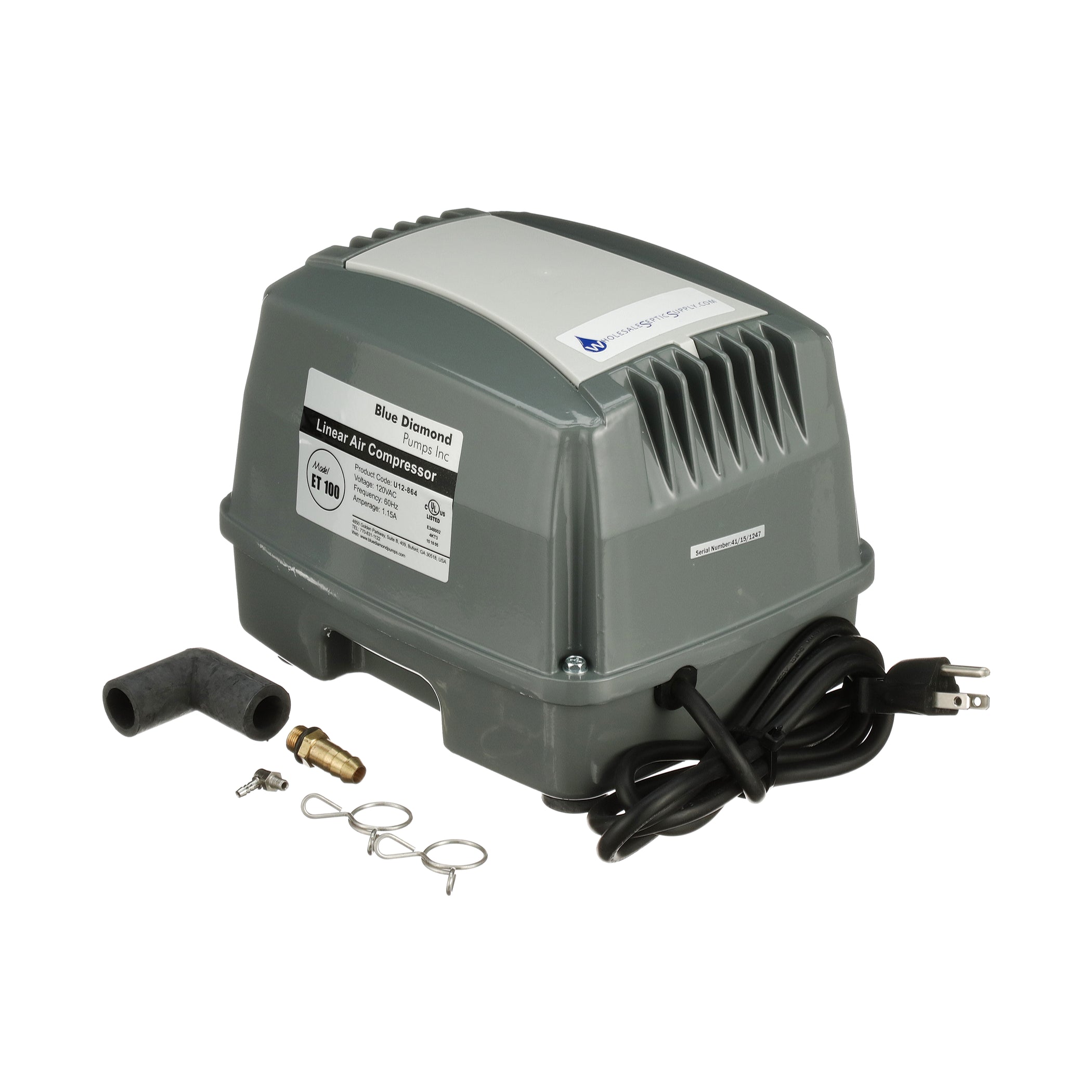 Blue Diamond ET100 Septic Air Pump Aerator - Wholesale Septic ...