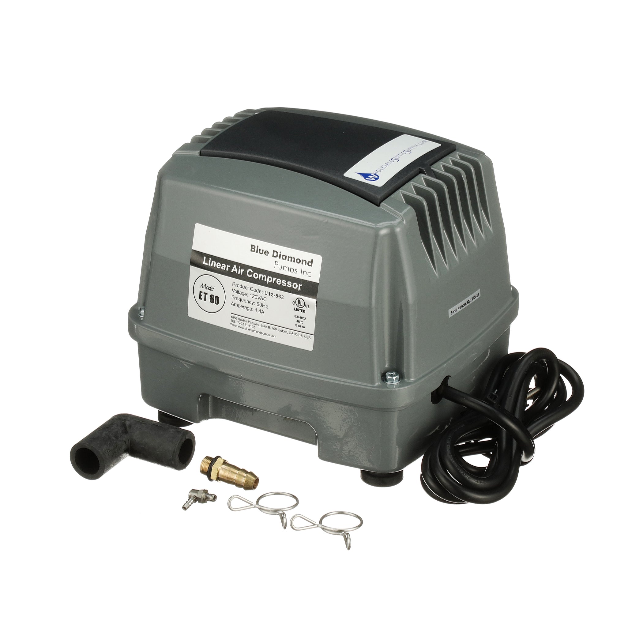Blue Diamond ET80 Septic Air Pump - Wholesale Septic Supply