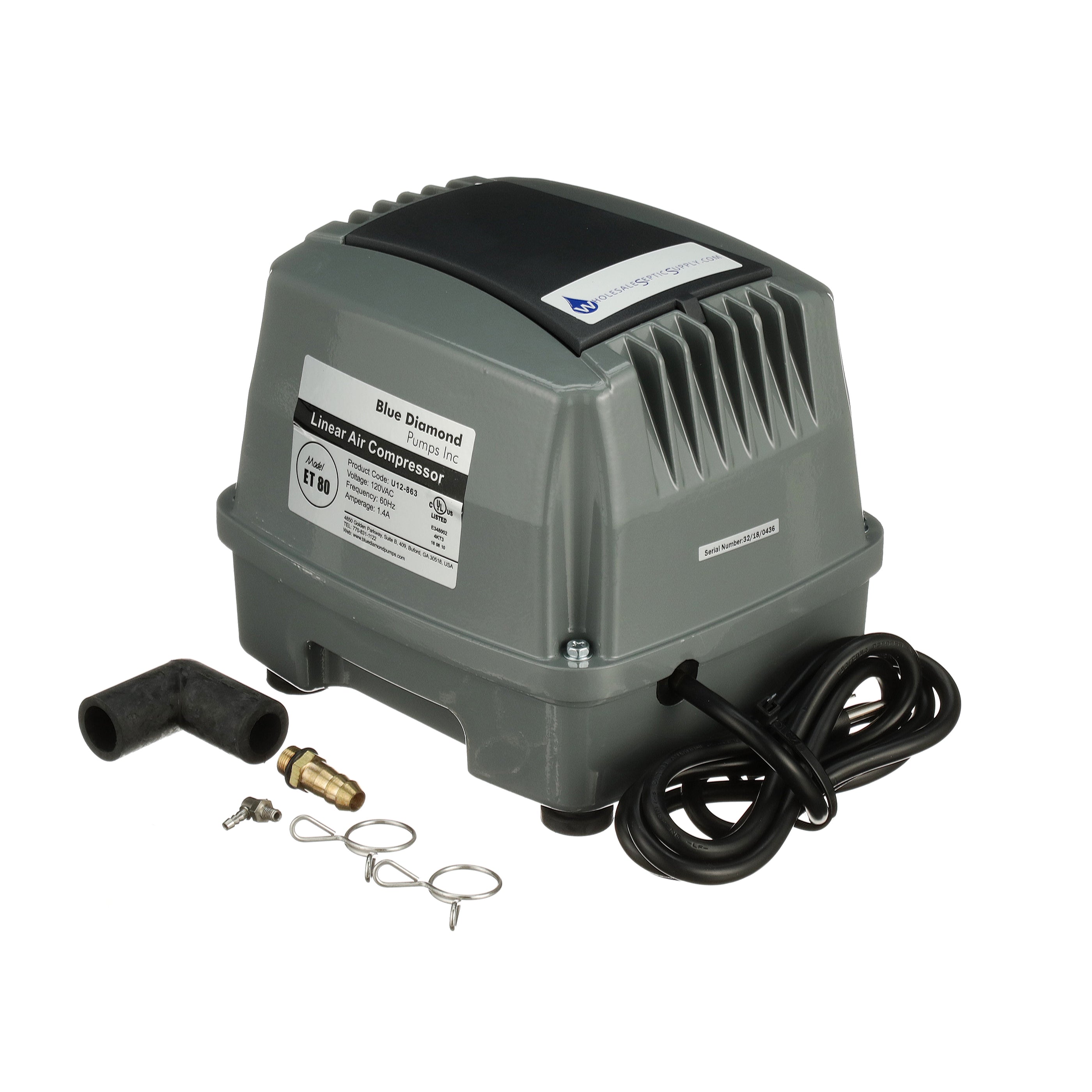 Blue Diamond ET80 Septic Air Pump - Wholesale Septic Supply