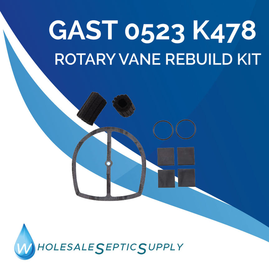 Gast 0523 K478 Rotary Vane Repair Kit - Wholesale Septic Supply