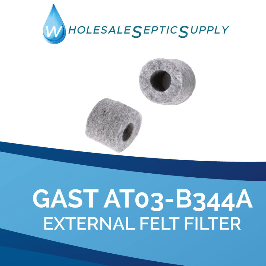 Gast AT03 B344A External Felt Filter - Wholesale Septic Supply