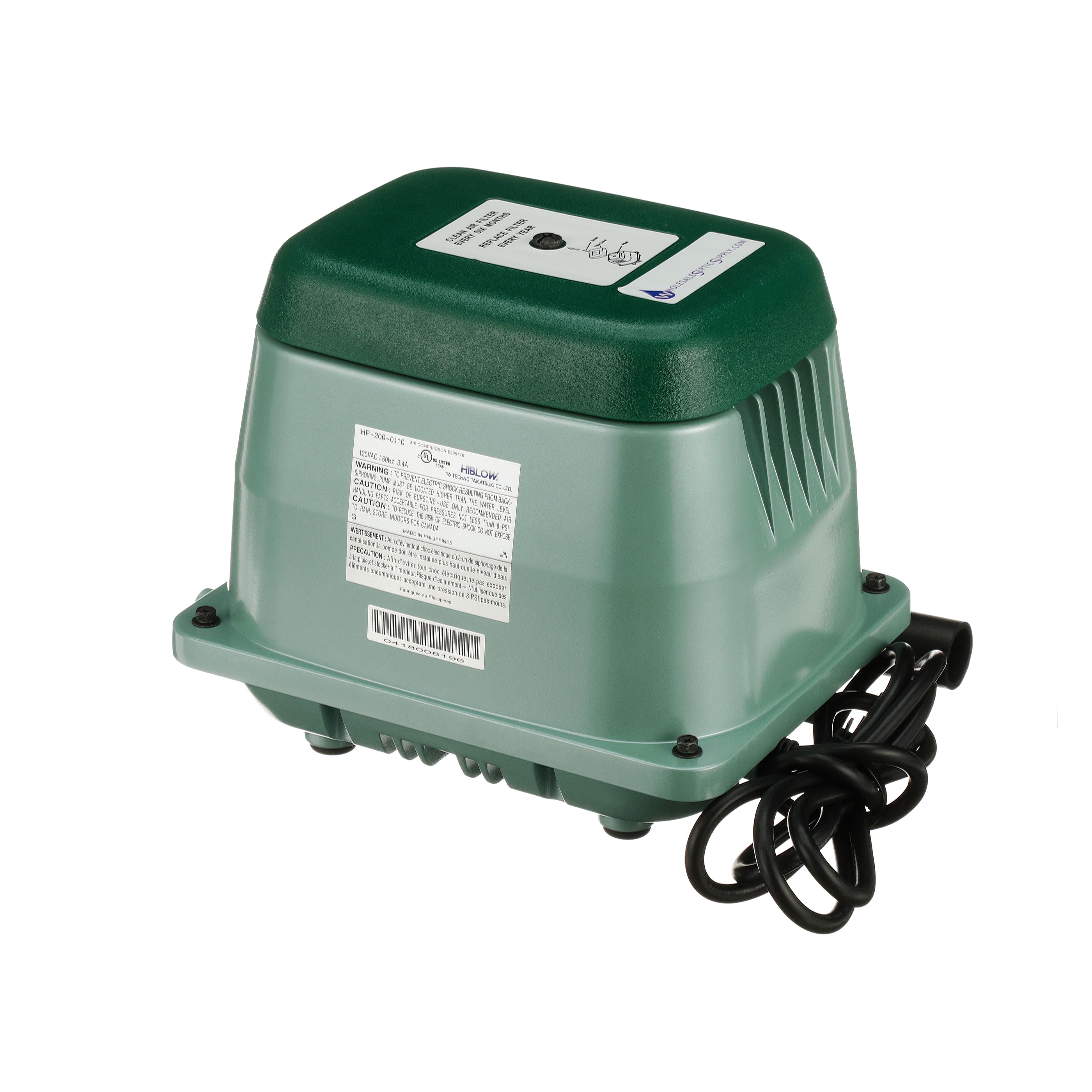 Hiblow HP-200 Pond Aerator - Wholesale Septic Supply